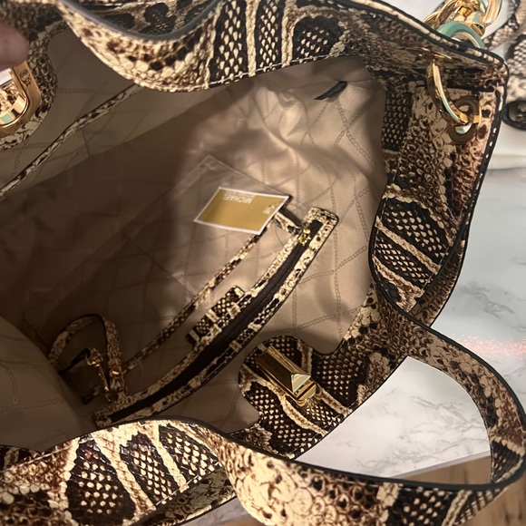 Michael Kors Collection | Bags | Michael Kors Astor Legacy Large Snake ...